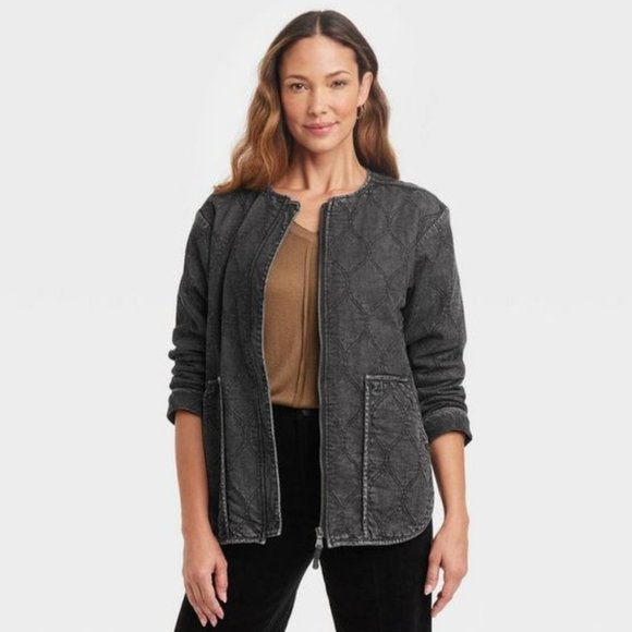 Knox Rose | Jackets & Coats | Nwot Knox Rose Womens Quilted Denim ...